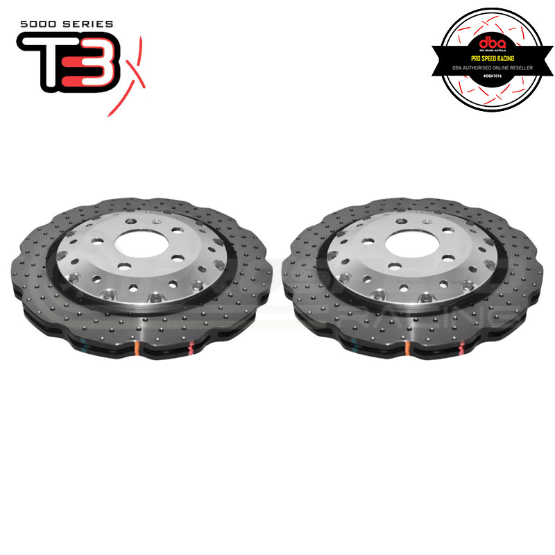 DBA Wave XD 5000 Silver Series 2-Piece Drilled Front Rotors PAIR - Audi RS4 B8/RS5 8T/Audi R8 ...