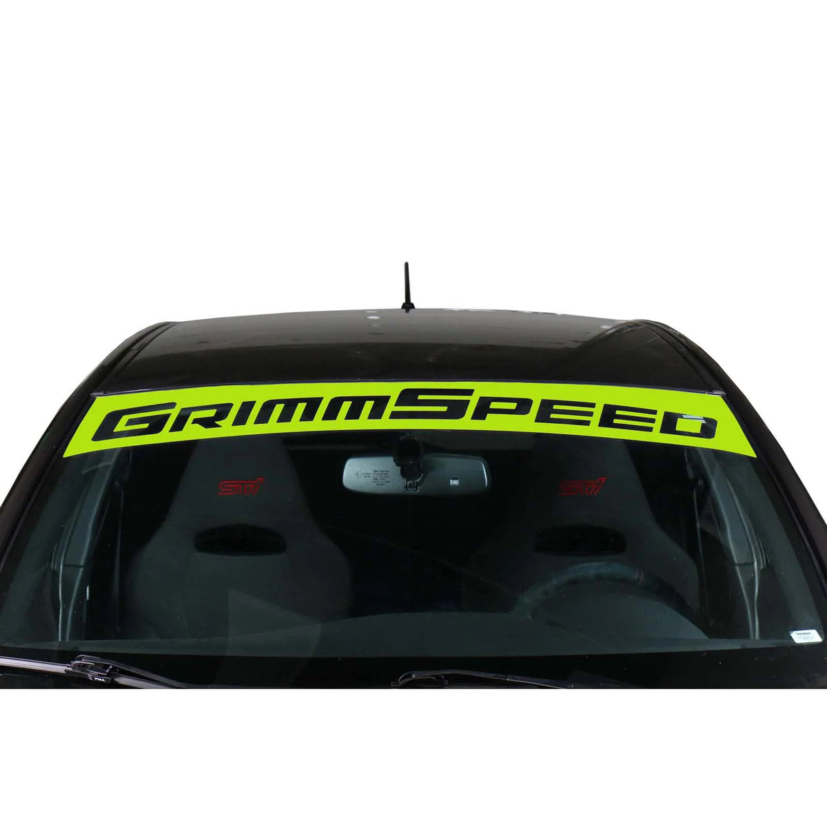 Grimmspeed Windshield Banner - Neon Green 111045 | Pro Speed Racing