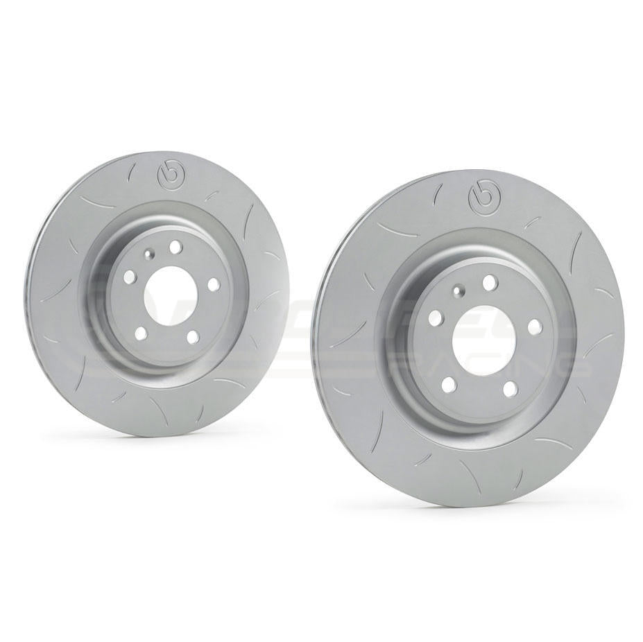 Brembo TY3 Slotted Sport Front Brake Rotors PAIR Subaru STI 05-17 ...