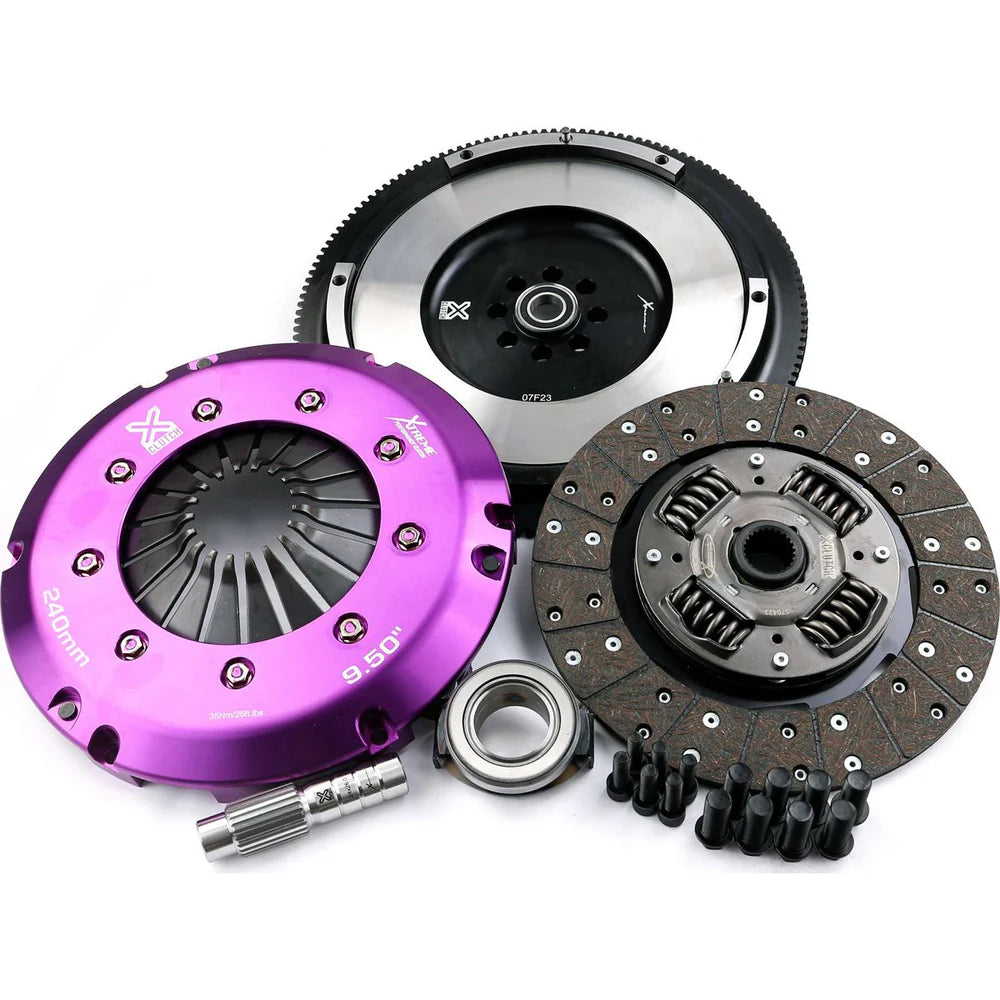 Xtreme Heavy Duty Sprung Organic Clutch Kit w/ Single Mass Conversion Flywheel Honda Civic Type ...