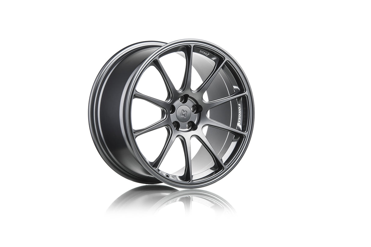Titan 7 T-R10 Forged Wheel Set 18x9.5 +35 5x120 72.56 Satin Titanium ...