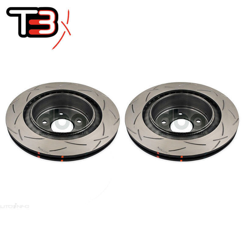 DBA T3 4000 Series Slotted Rear Rotors PAIR - Nissan 350Z Z33/Skyline ...