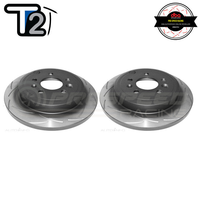 DBA T2 Street Series Slotted Rear Rotors PAIR - Ford Falcon BA, BF, FG ...