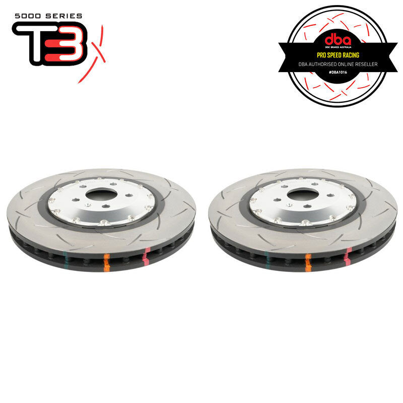 DBA T3 5000 Slotted Rotors Silver Audi RS3 RSQ3 20+/Cupra Front ...