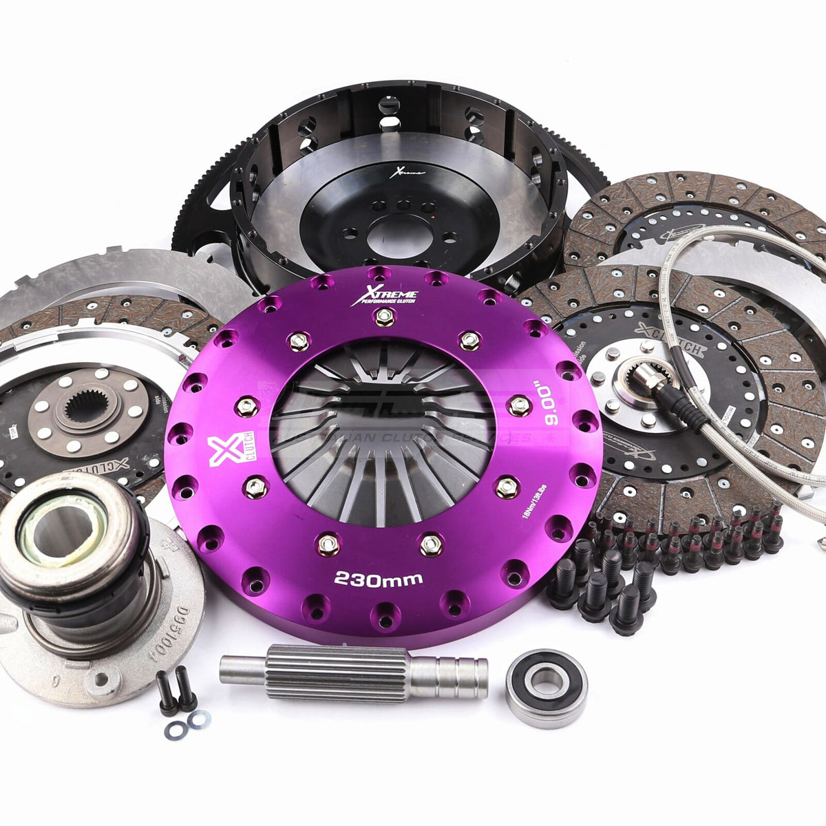 Xtreme 230mm Triple Plate Solid Organic Clutch Kit incl. Flywheel & CSC ...