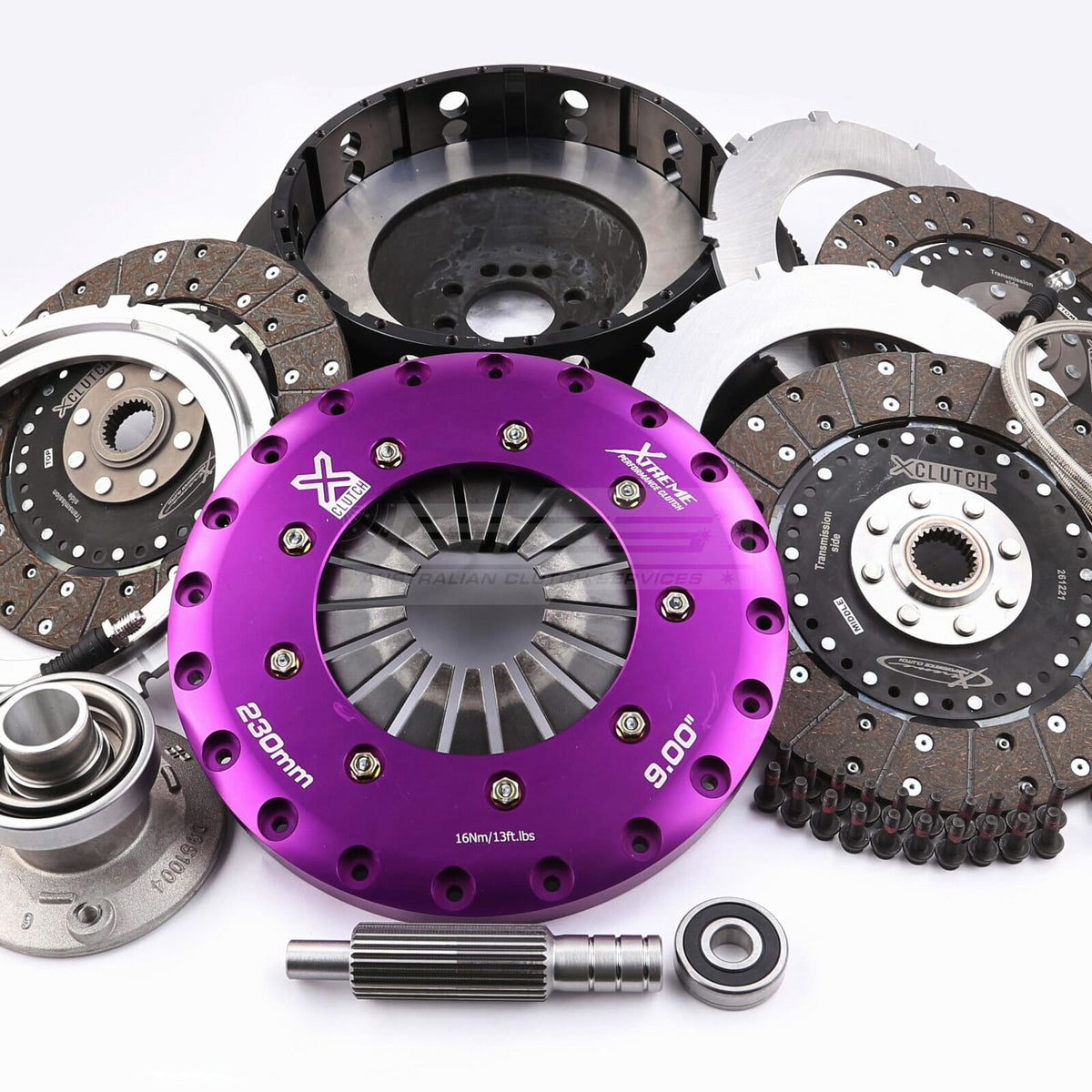 Xtreme 230mm Triple Plate Solid Organic Clutch Kit incl. SMF & CSC HSV ...