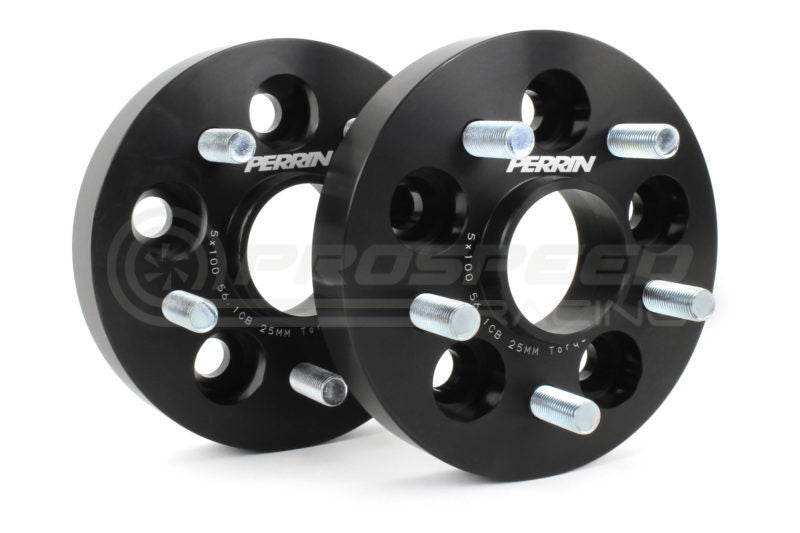 Perrin 25mm Wheel Spacers DRM Style Black - Subaru WRX 01-14/STI 01-04 ...
