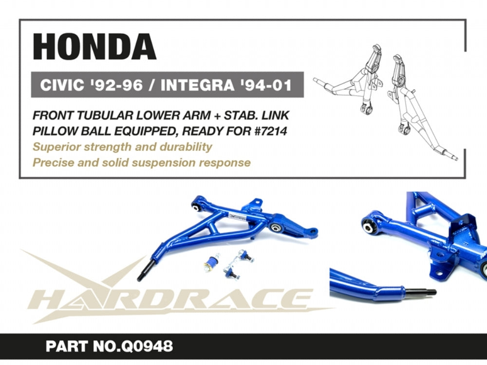 Hardrace Tubular Control Arm Pillow Honda Civic EG/Integra DC2 Q0948 ...