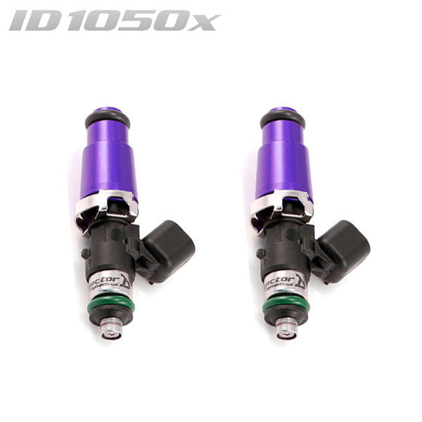Injector Dynamics ID1050-XDS 60mm Injectors Set of 2 w/14mm Purple Top ...